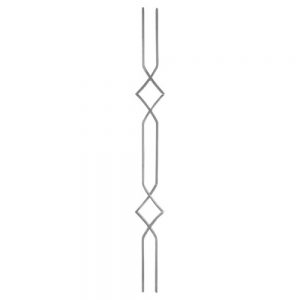 Double Diamond Crossover Smooth Panel Unit - PHG Stair Spindles Direct ...