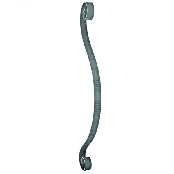 Scrolled Balcony Bar Textured Flat Bar - PHG Stair Spindles Direct Wigan