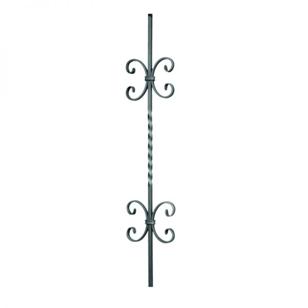 Double C Scroll Twisted Panel Spindle - PHG Stair Spindles Direct Wigan